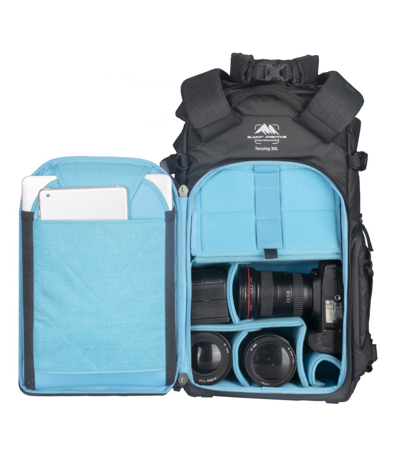 Summit Creative Medium Rolltop Camera Backpack Tenzing 30L (Green) | Summit Creative Australia
