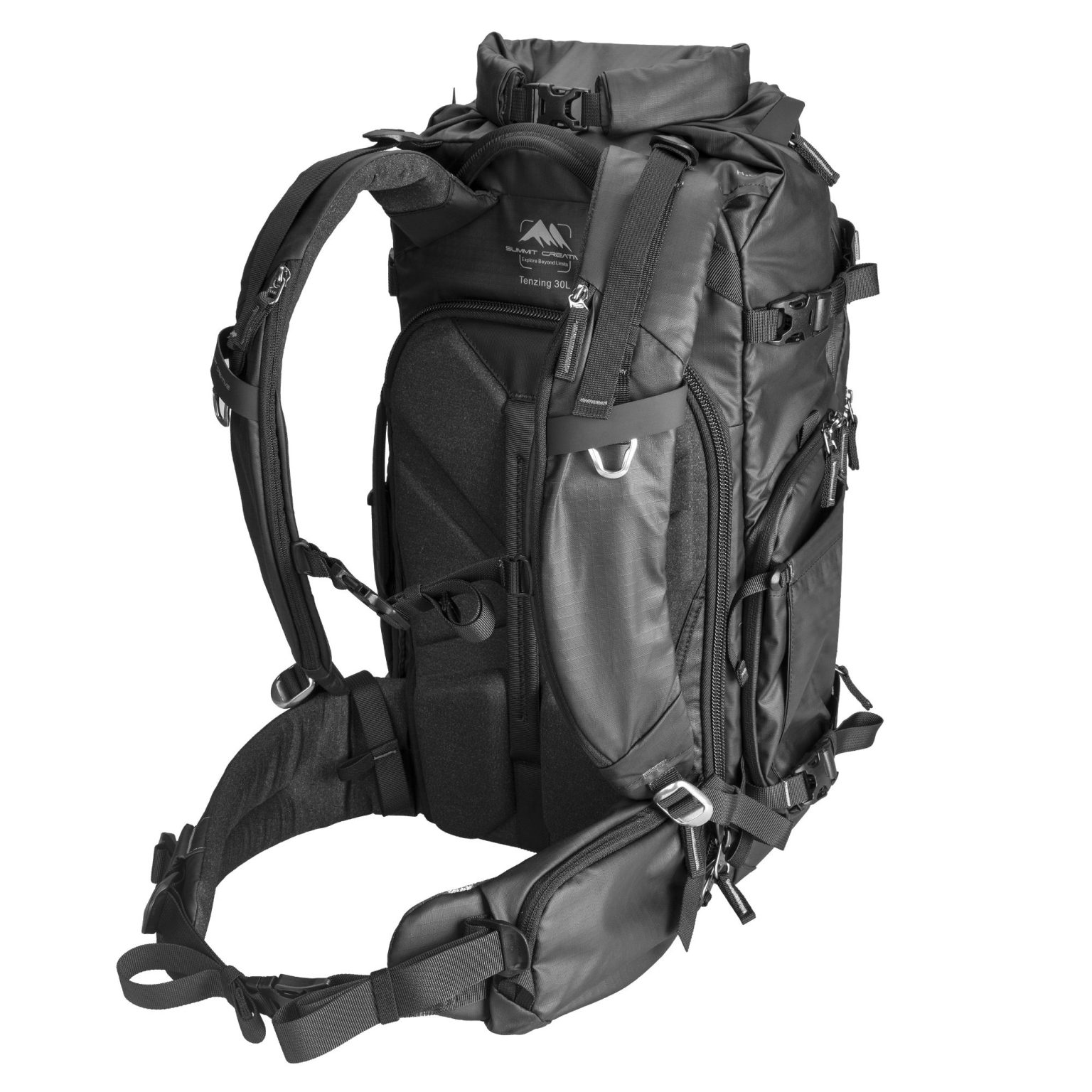 Summit Creative Medium Rolltop Camera Backpack Tenzing 30L (Black ...