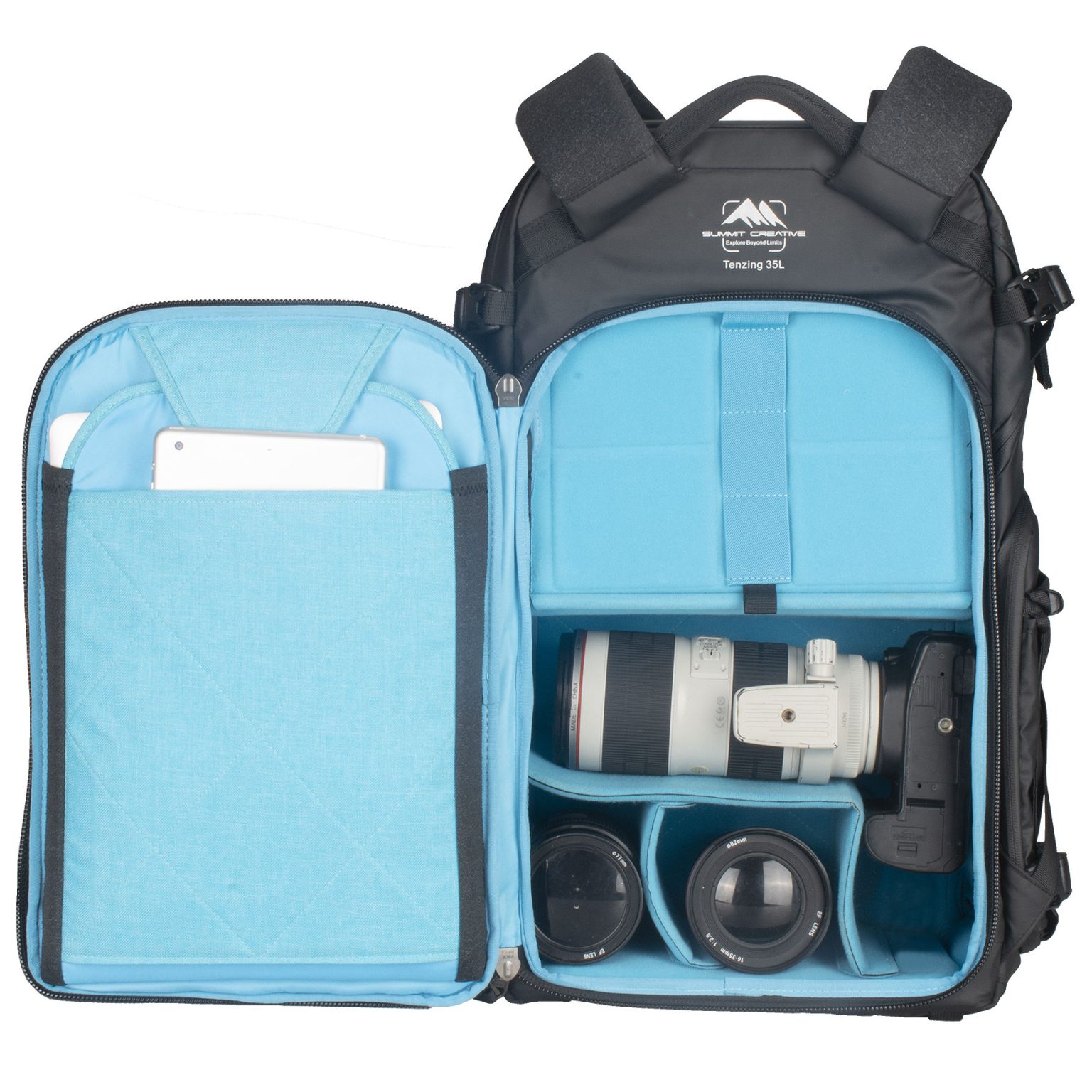 Summit Creative Large Camera Backpack Tenzing 35L (Black) | Summit ...